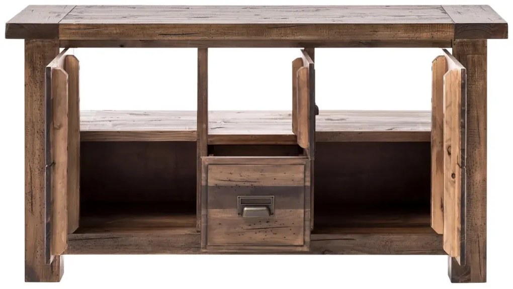 furniture-nabytek.cz - Koupelnový set Cantaro 2 kusy, masivní recyklovaná borovice, lakovaný, hnědý