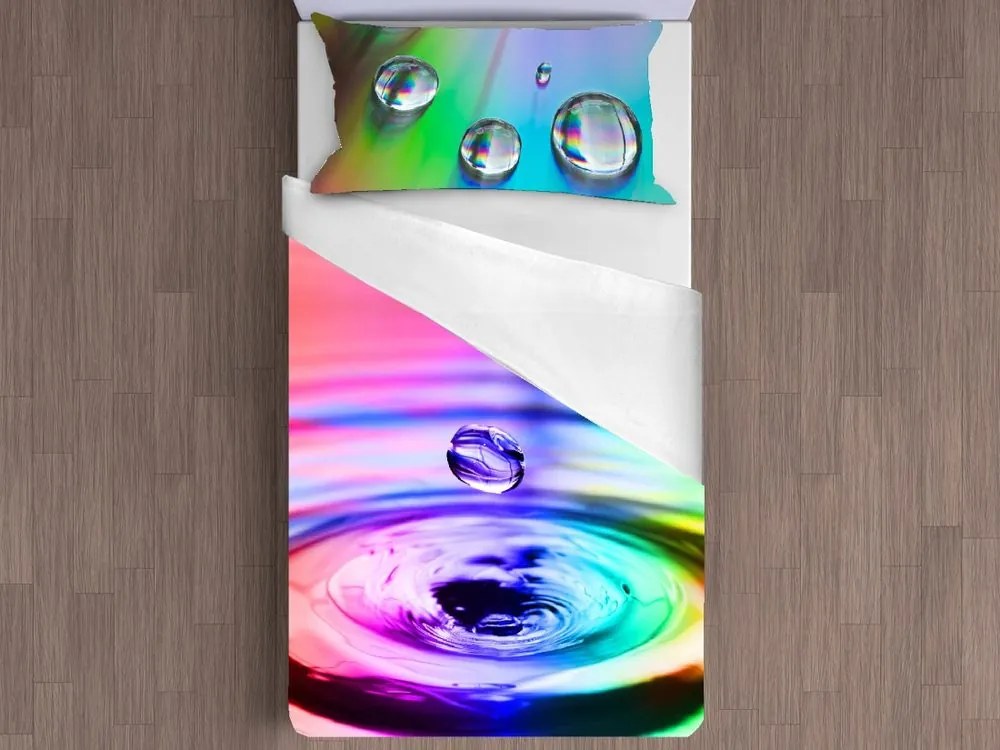 3D Italské povlečení 100% bavlna Water rainbow - 140x200 / 70x90 cm