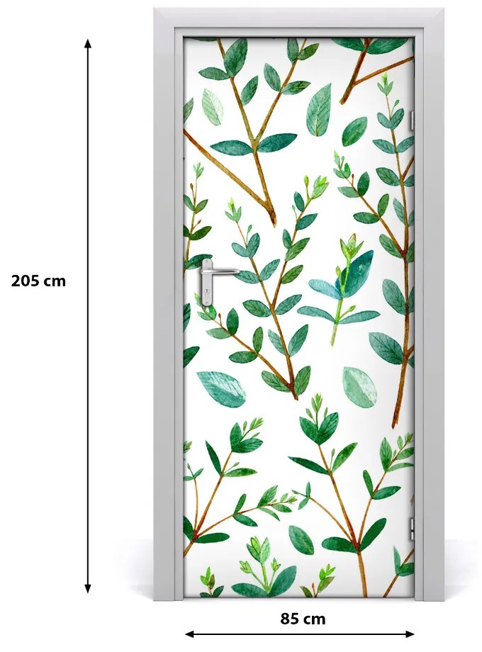 Samolepící fototapeta na dveře eukaliptus 85x205 cm