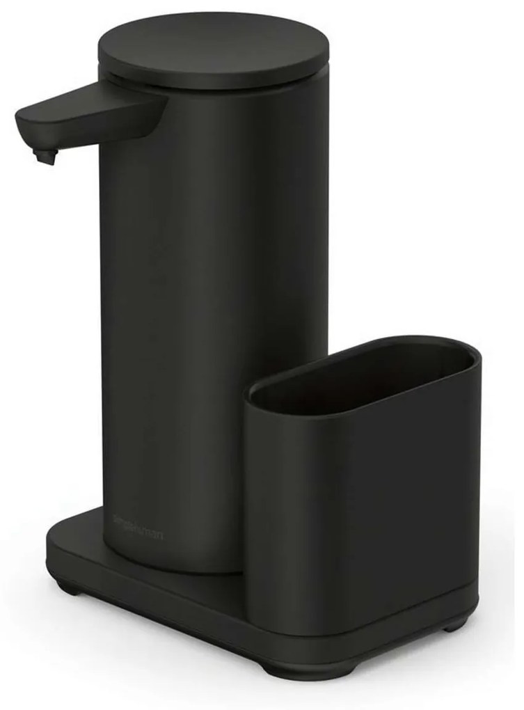 Simplehuman - Dávkovač mycího prostředku na postavení, bezdotykový, s držákem houbičky, matná černá ST1079