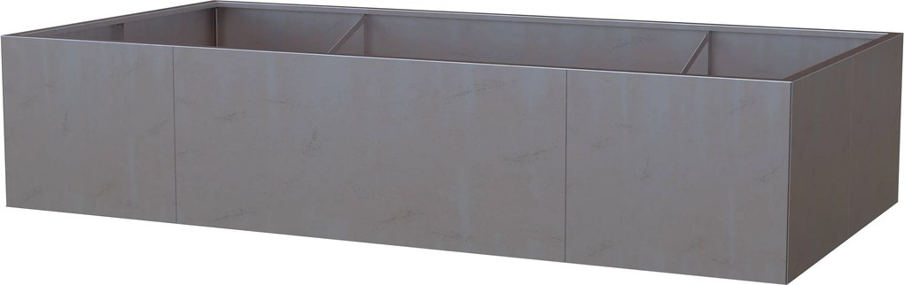 BestBerg Vyvýšený cortenový zahradní záhon  BBGR-860CT / 860 l / 200 x 100 x 43 cm / corten