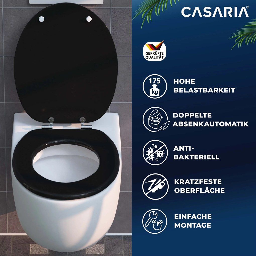 WC sedátko s automatickým spouštěním černé 108584