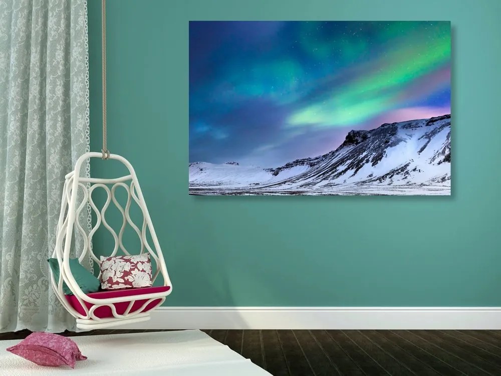 Obraz norská polární záře - 90x60 cm