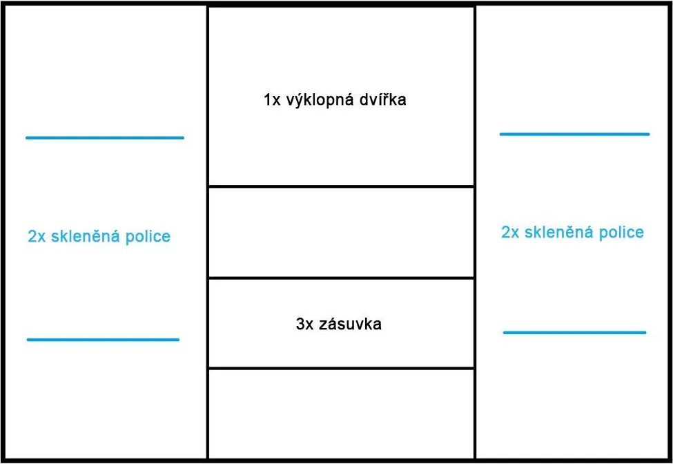 Obývací stěna INDIANAPOLIS | sestava B | 207x227 cm + stolek 120x60 cm | jasan světlý