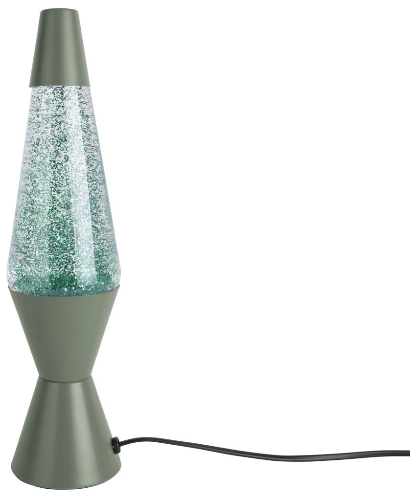LEITMOTIV Stolní lampa Glitter zelená ∅ 10 × 37 cm