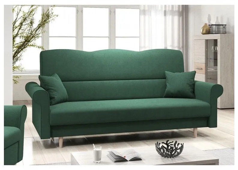 Třímístná pohovka LOFT 216 cm zelená