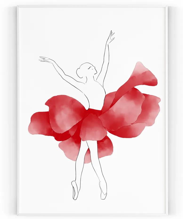 Plakát / Obraz Baletka Pololesklý saténový papír 210 g/m² A4 - 21 x 29,7 cm