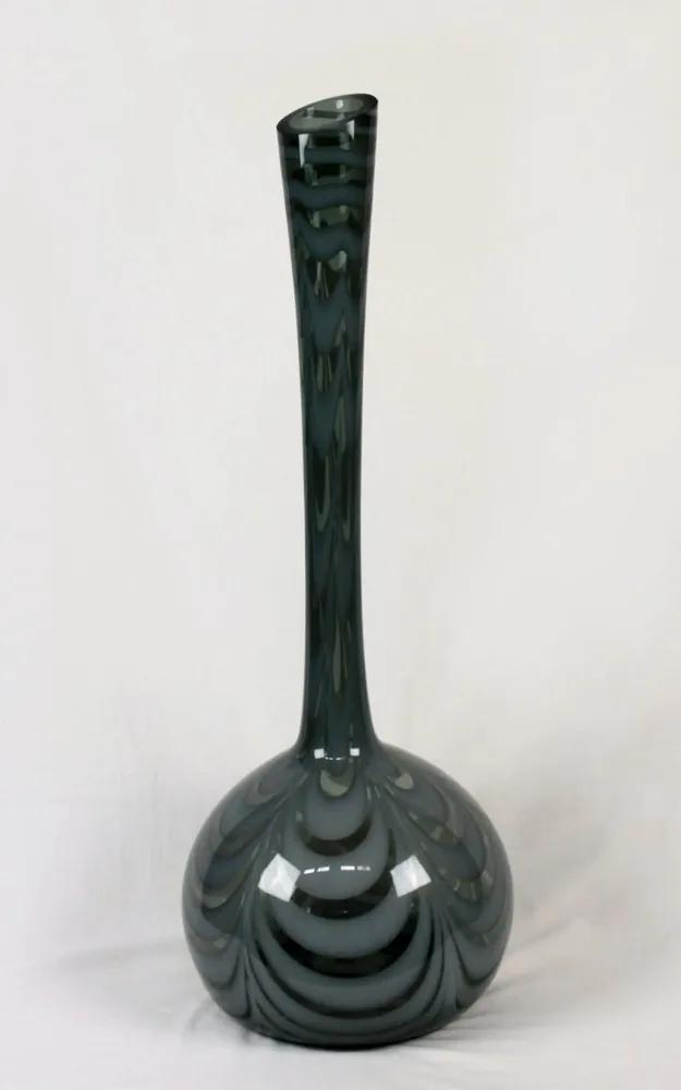 Váza designová Koule střední kouřové paví oko 80 cm | BIANO