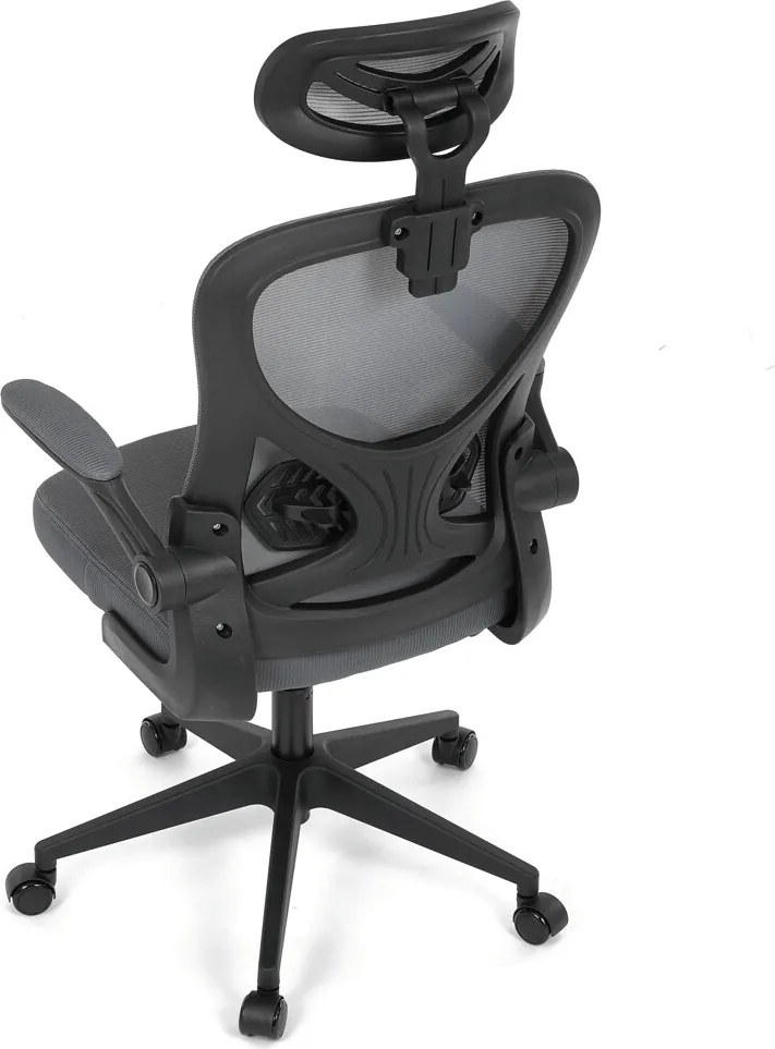 Ergonomická kancelářská židle ALEXANDRE - šedá síťovina