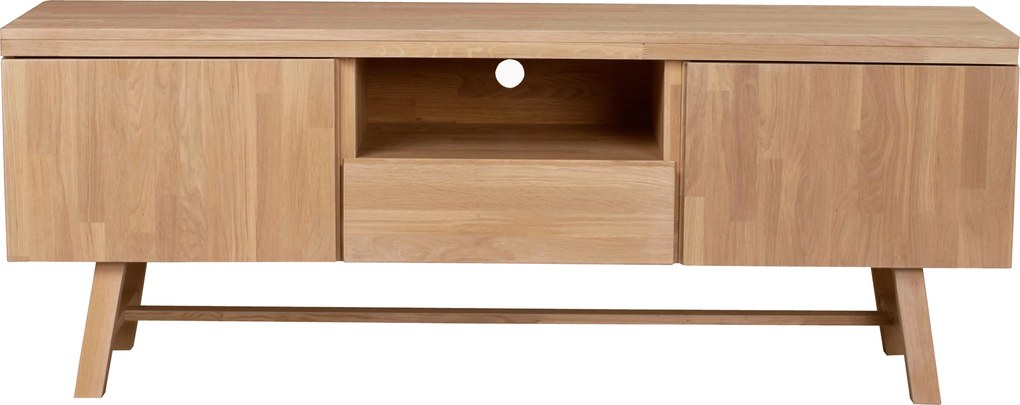 ROWICO Dřevěný TV stolek BROOKLYN 160x60 cm světlý dub 108597