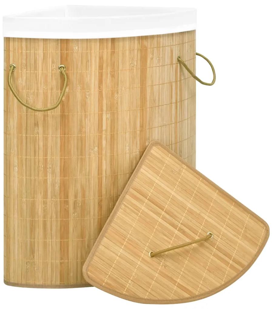 Rohový bambusový koš na prádlo 60 l - Default Title