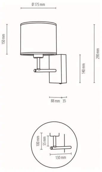 Spot-Light 57191974 - Nástěnná lampa BOHO 1xE27/25W/230V dub