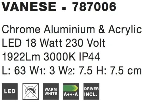 LED nástěnné svítidlo Vanese 63
