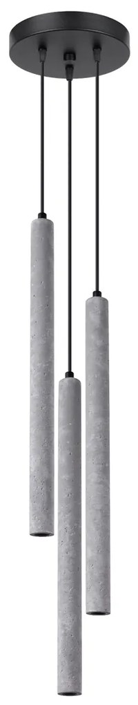 Sollux Lighting Závěsné svítidlo PASTELO 3P betonové