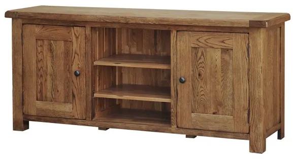 Dubová TV komoda SRDE35, rustikální dřevěný nábytek