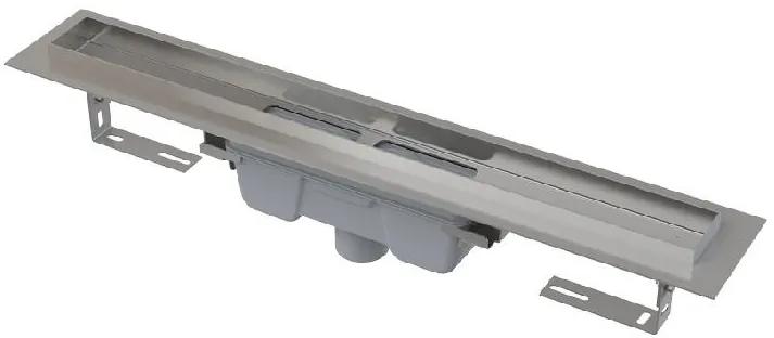 Alcadrain Odtokové žlaby - Sprchový žlab Professional 750 mm, s okrajem pro plný rošt, svislý odtok, nerez APZ1006-750