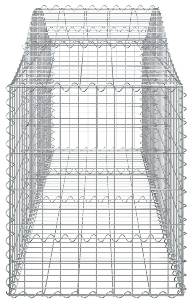 Klenuté gabionové koše 25 ks 200x50x60/80 cm pozinkované železo,  3145614