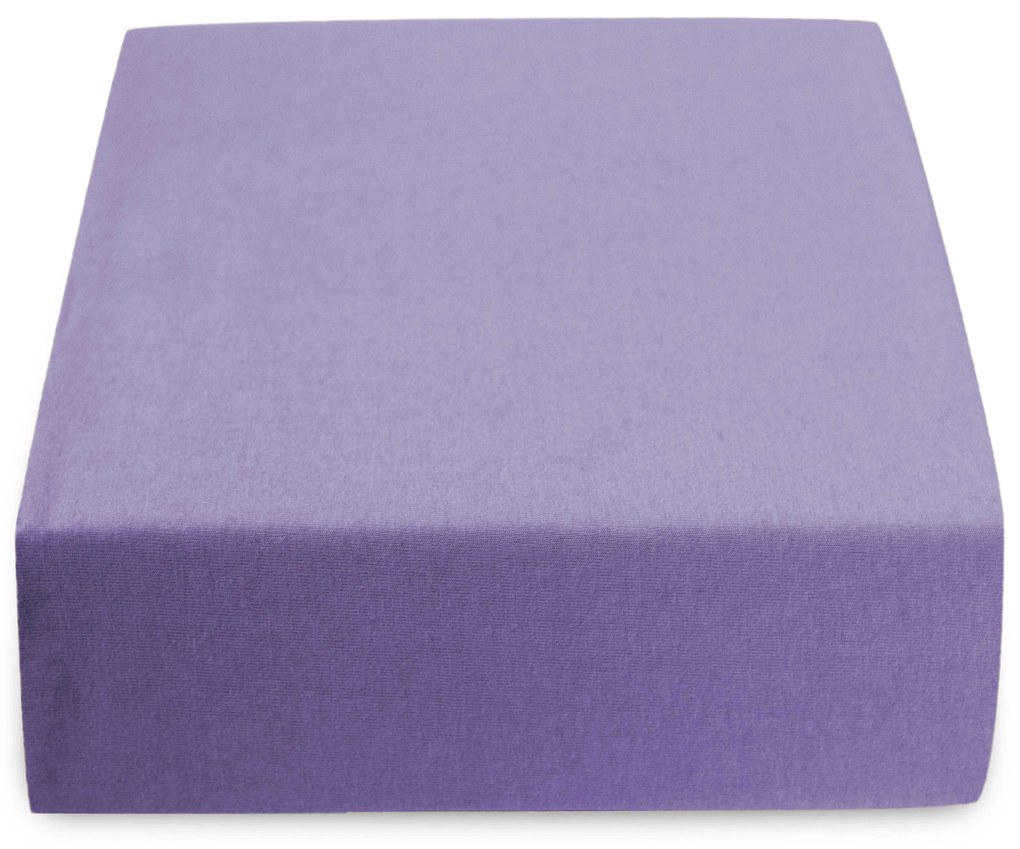 Jersey prostěradlo fialové 180 x 200 cm Gramáž (hustota vlákna): Lux (190 g/m2)