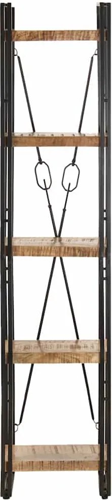 Knihovna s 5 policemi 40 x 30 x 180 cm masivní mangovník 320616