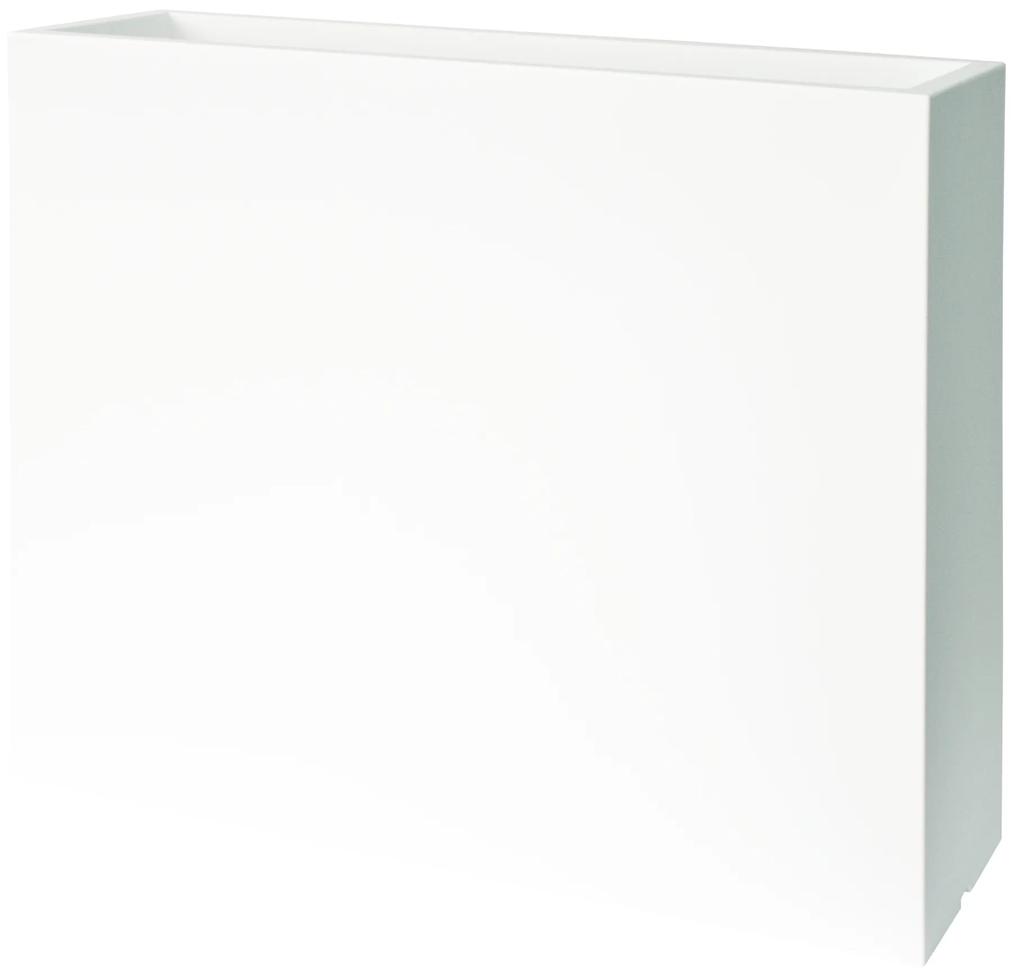 Plust - Designový květináč KUBE HIGH SLIM, 80 x 25 x70 cm - bílý