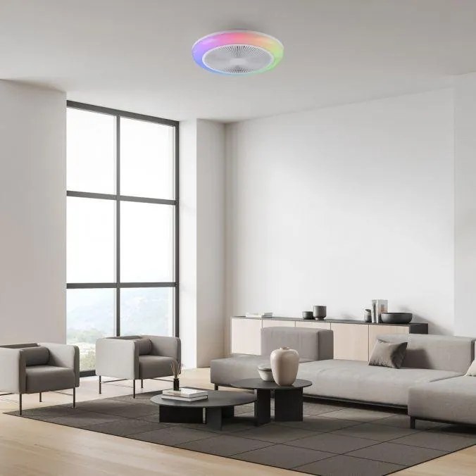 LD 14623-16 LED stropní svítidlo s ventilátorem BRANDA bílé RGB CCT, RGB/3000-6500K - JUST LIGHT