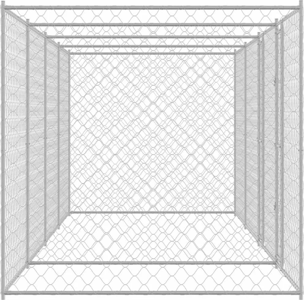 Klec pro psa Stříbrná 600 x 200 x 200 cm Pozinkovaná ocel 3368312