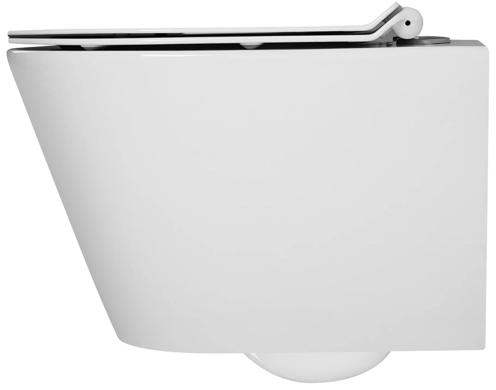 Mexen LENA Rimless, závesná WC misa so sedátkom pomaly-padajúcim SLIM, 48 x 36 cm, biela, 30224000