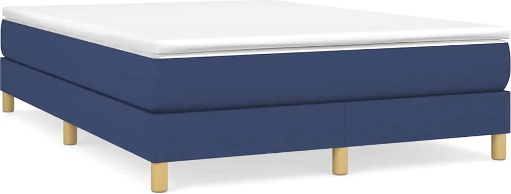 Rám postele s boxspringem modrý 140 x 190 cm textil 3120612