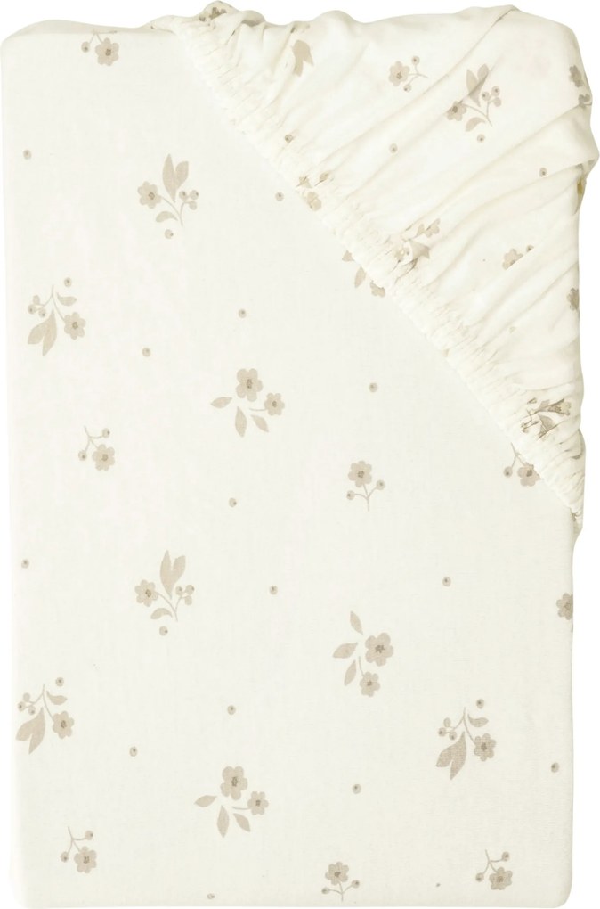 Livarno® Žerzejové napínací prostěradlo, 140-160 x 200 cm (květiny/bílá)