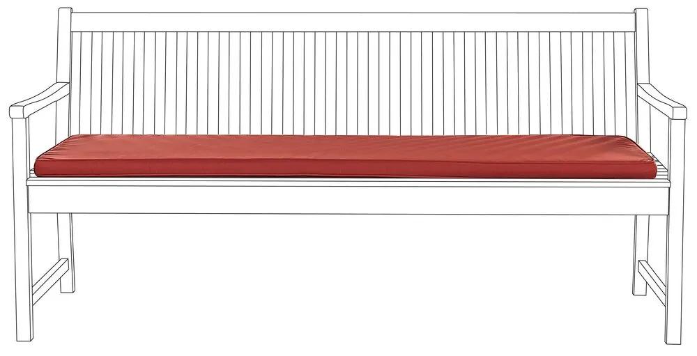 Podsedák na zahradní lavici 169 x 50 cm červený VIVARA Beliani