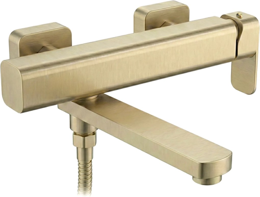 Rea Arlo, vanová baterie s ruční sprchovou soupravou, zlatá matná, REA-B0979