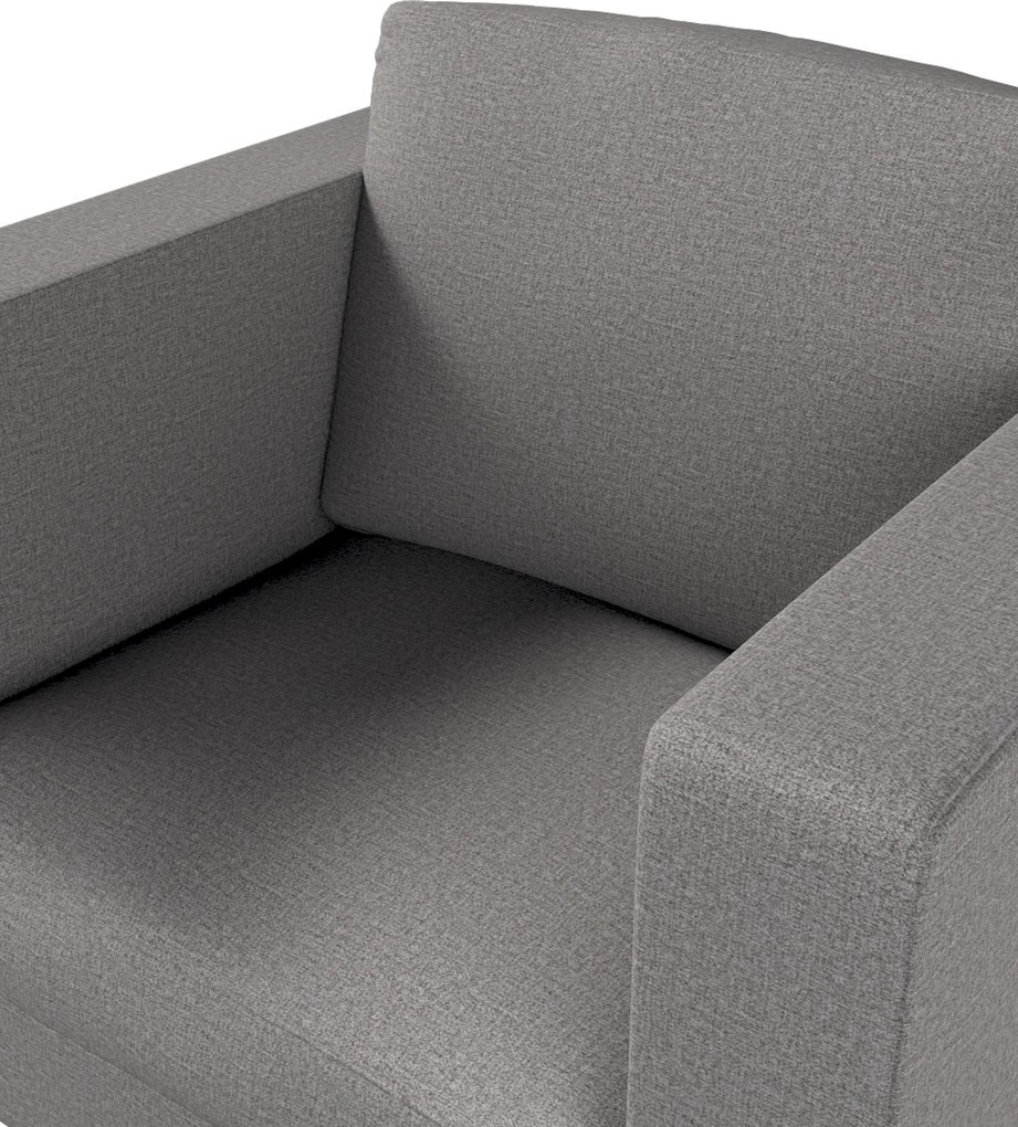 Potah na křesko IKEA Karlanda, krátký barva šedá látka pletený vzor