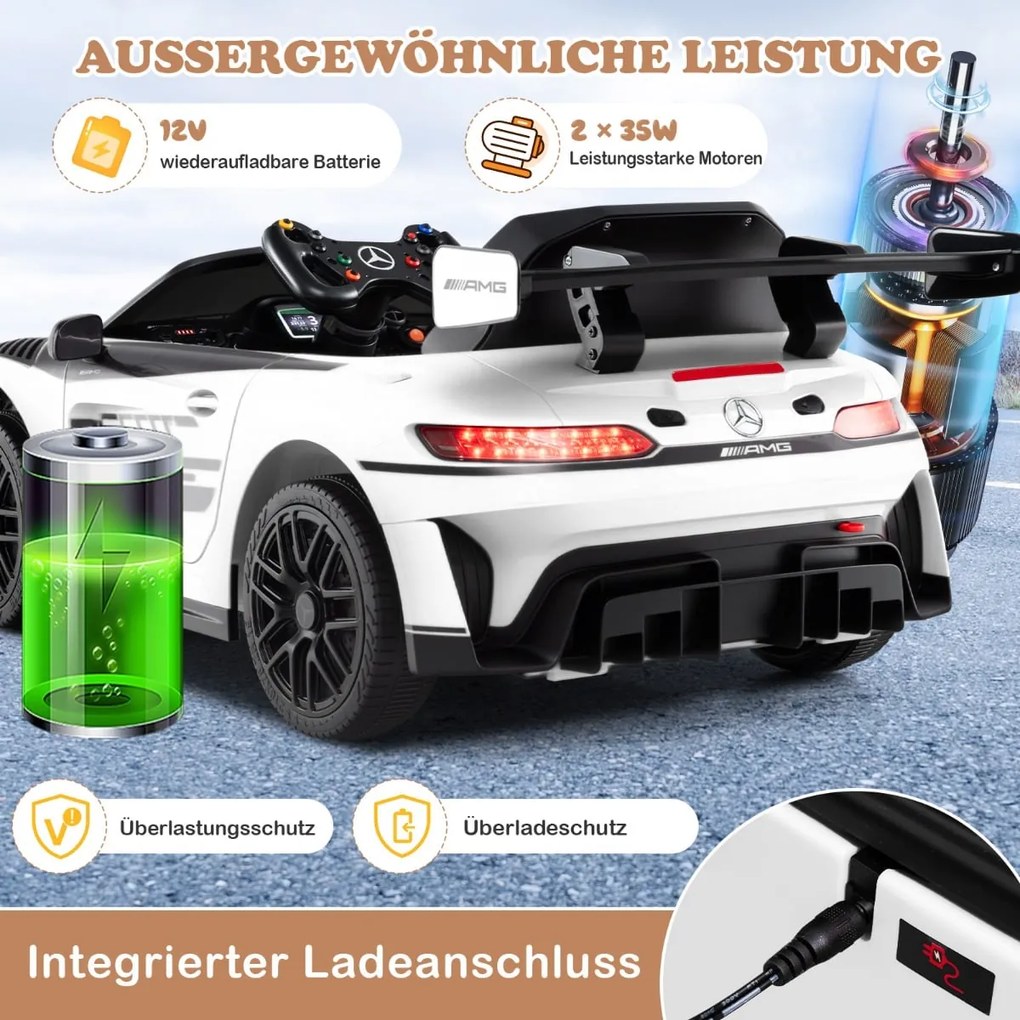 Costway Licencovaný osobní automobil Mercedes-AMG GT3Dětské autíčko na dálkové