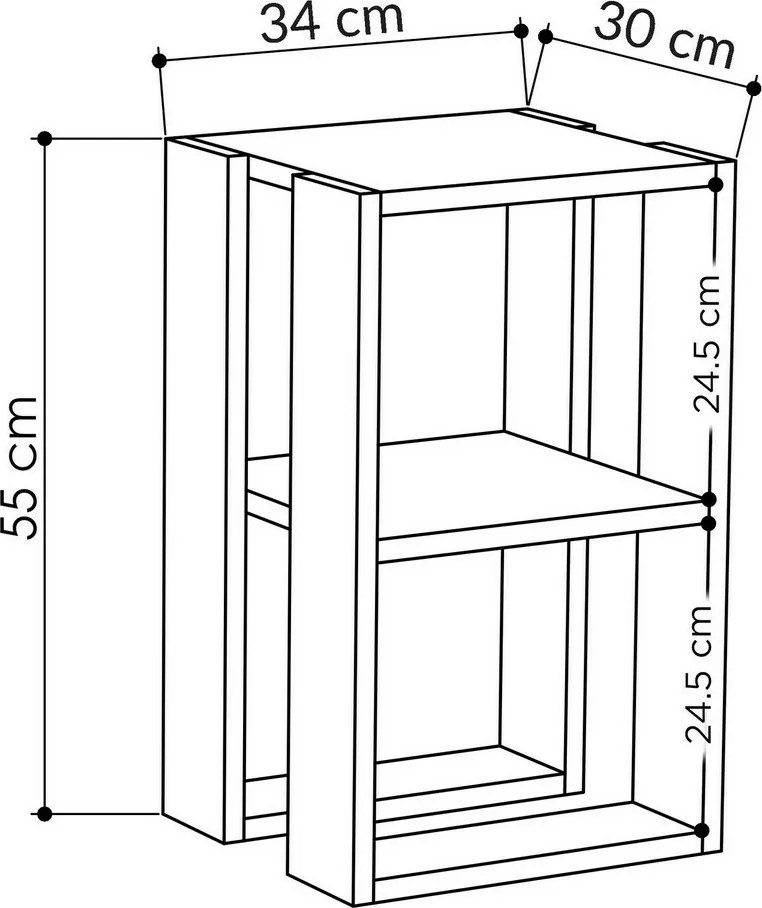 Noční stolek Lonie Carrara Marble