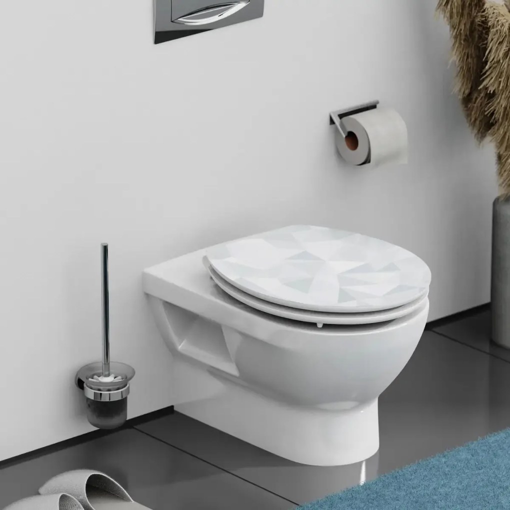 Eisl Sanitär WC prkénko MDF Soft Close Diamond High Gloss 80545