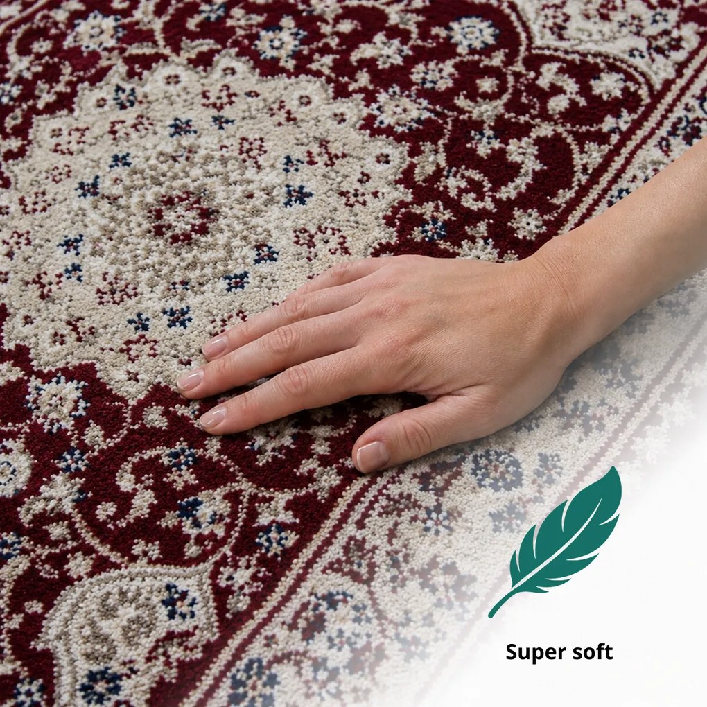 Angel Carpet, Kusový koberec Sultan 12 Red, 200x290, červená, kancelář