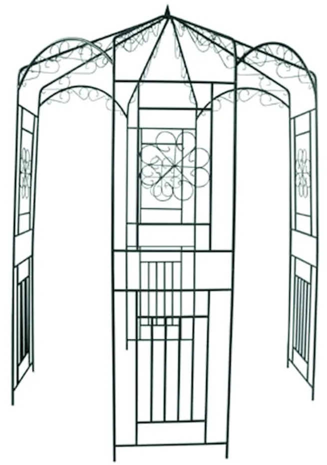 vidaXL Marketos Zahradní oblouk 250 cm tmavě zelený
