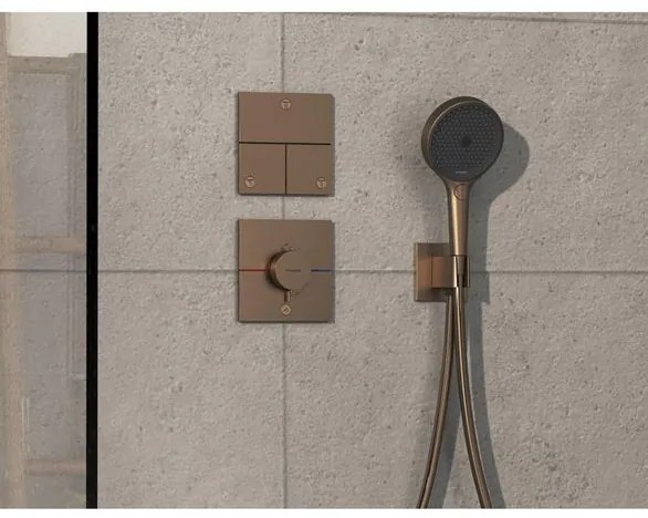 Hansgrohe ShowerSelect Comfort E Termostatická podomítková baterie jednocestná, kartáčovaný bronz 15575140