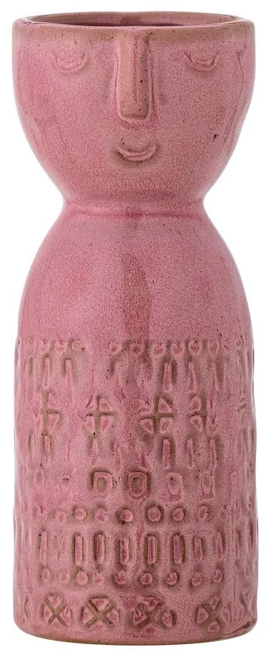 Růžová ručně vyrobená váza z kameniny (výška 14,5 cm) Embla – Bloomingville