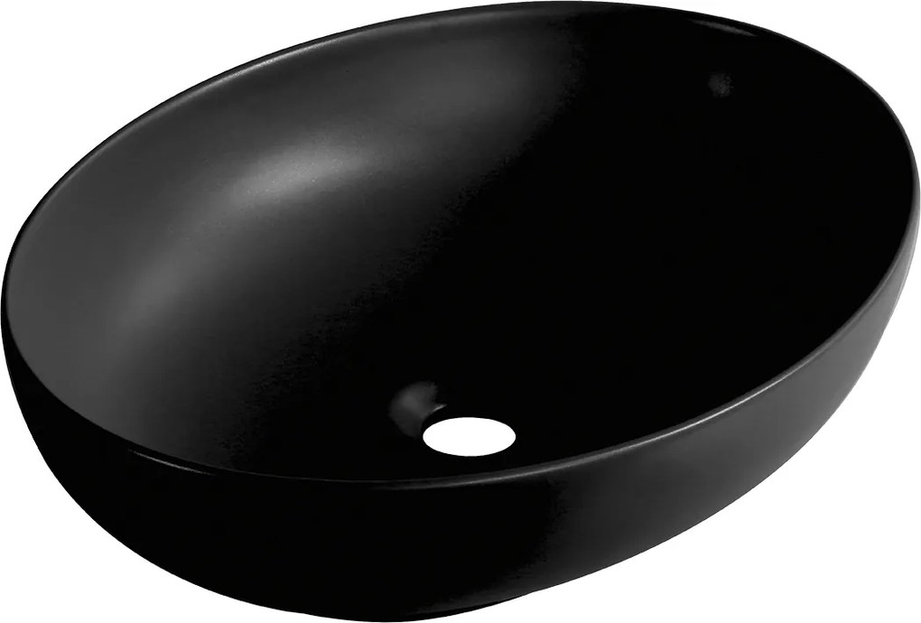 Laveo Desna, umyvadlo na desku 515x395x135 mm, černá matná, LAV-VUD_B251