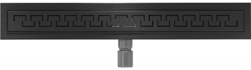 Mexen Flat nerezový sprchový žlab 50 cm, vzor M15, černá, 1724050-15