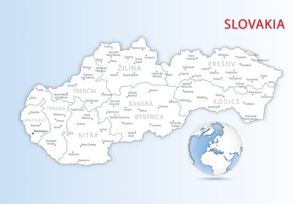 Obraz na korku mapa Slovenské republiky