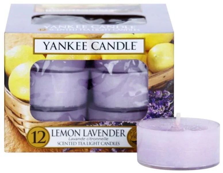 Yankee Candle Lemon Lavender čajová svíčka 12x9,8 g