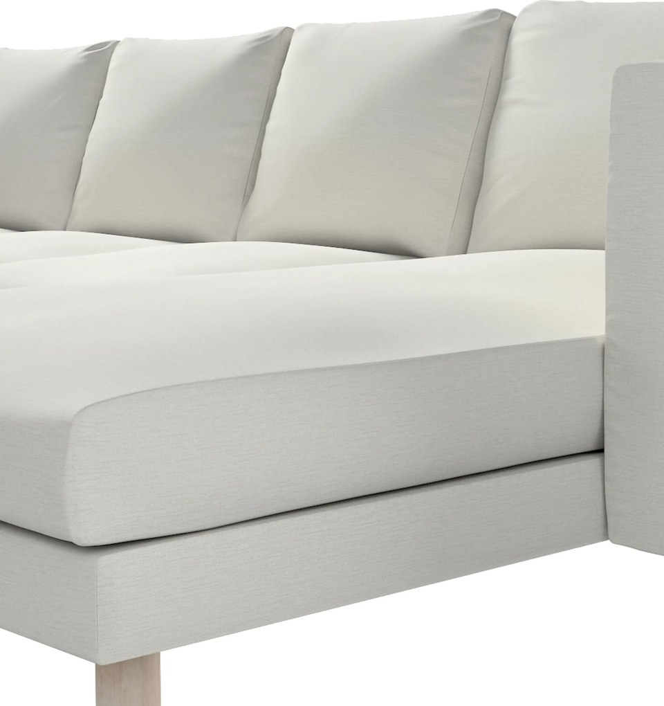 Potah na pohovku IKEA Norsborg 4-místná se šezlongem barva šedá látka lesklé, pletený vzor, sametová