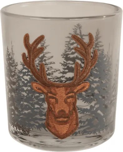 Svícen na čajové svíčky FOREST DEER 8 cm