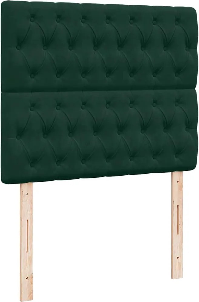 Box spring postel s matrací tmavě zelená 120 x 200 cm samet 3292319