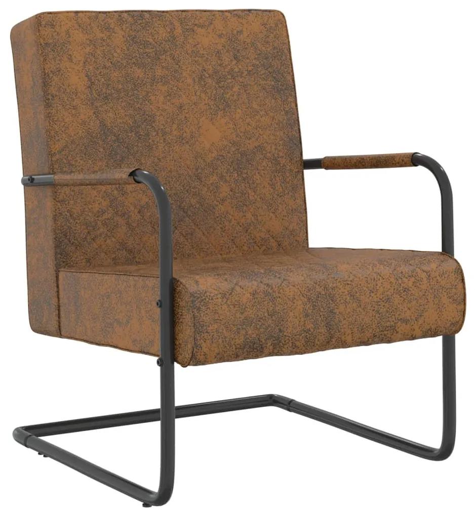 Konzolová židle hnědá textil,  325734