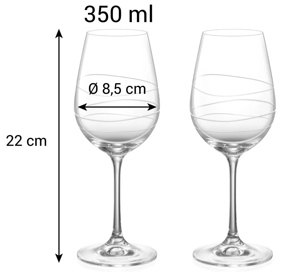 Sklenice na víno UNO VINO Vista 350 ml, 2 ks