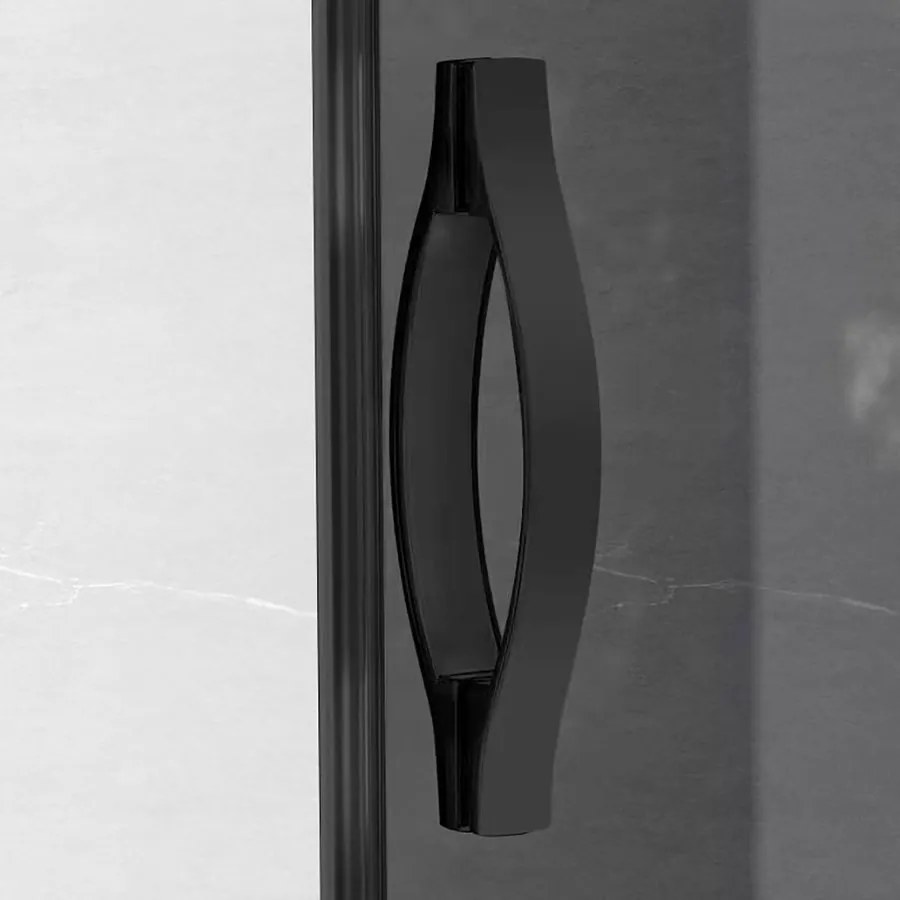 Gelco SIGMA SIMPLY BLACK sprchové dveře do niky 100 x 190 cm posuvné černá čiré sklo GS2110B