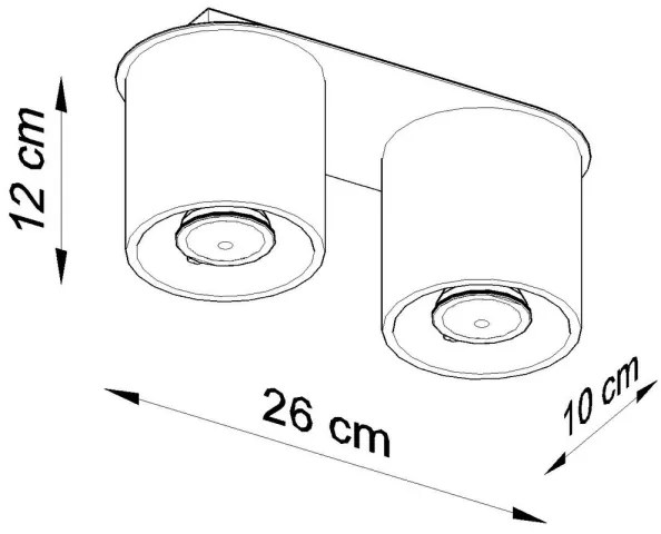 Sollux SL.0054 - Bodové svítidlo ORBIS 2 2xGU10/40W/230V černá